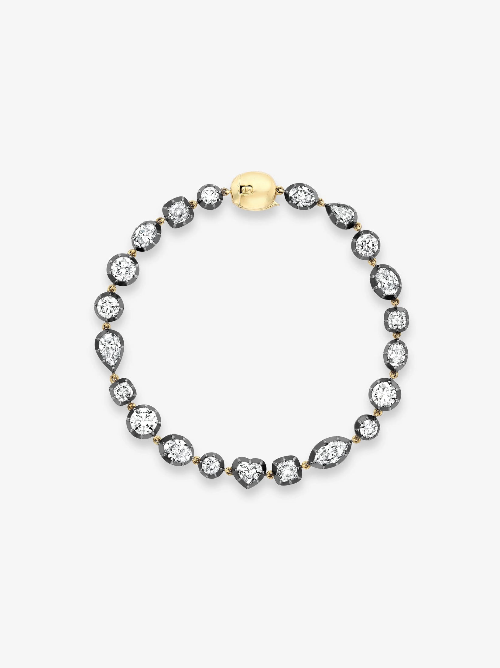 Signature Multi-Shape Diamond Button Back Bracelet – Jessica McCormack UK