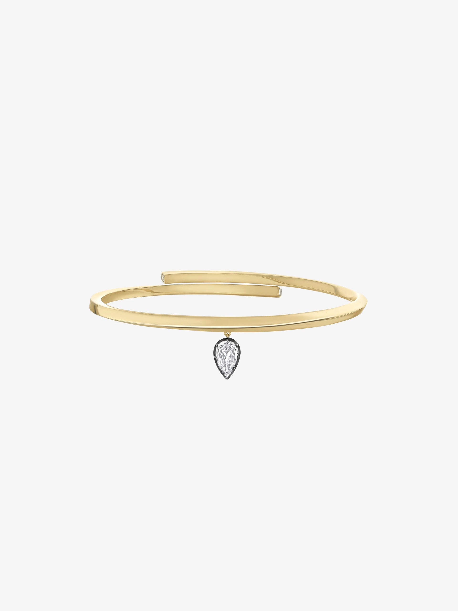 Orbit 1.21ct Pear-Shaped Diamond Arm Bangle – Jessica McCormack UK