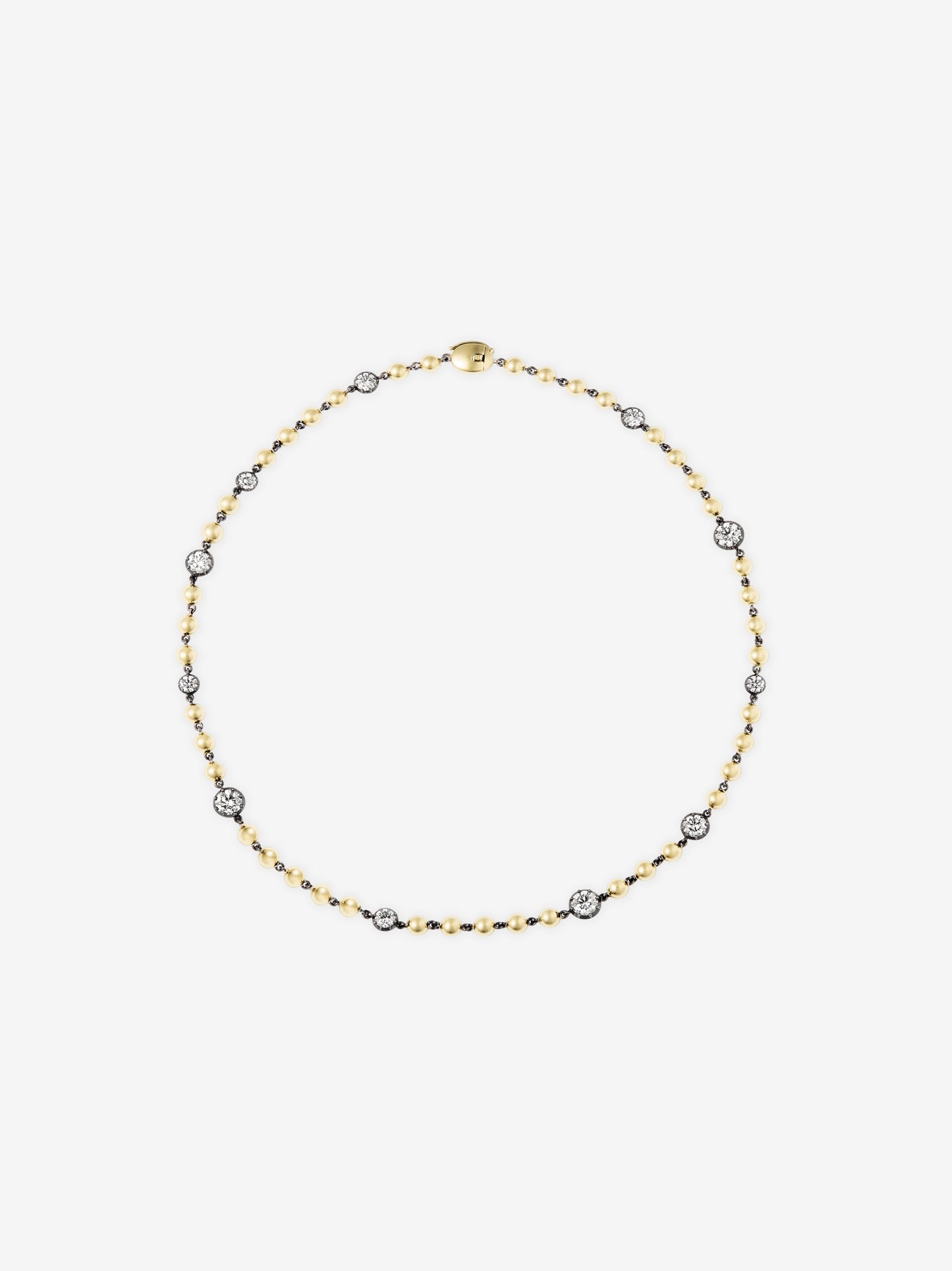 Ball n Chain Yellow Gold Multi Diamond 16" Necklace – Jessica McCormack UK