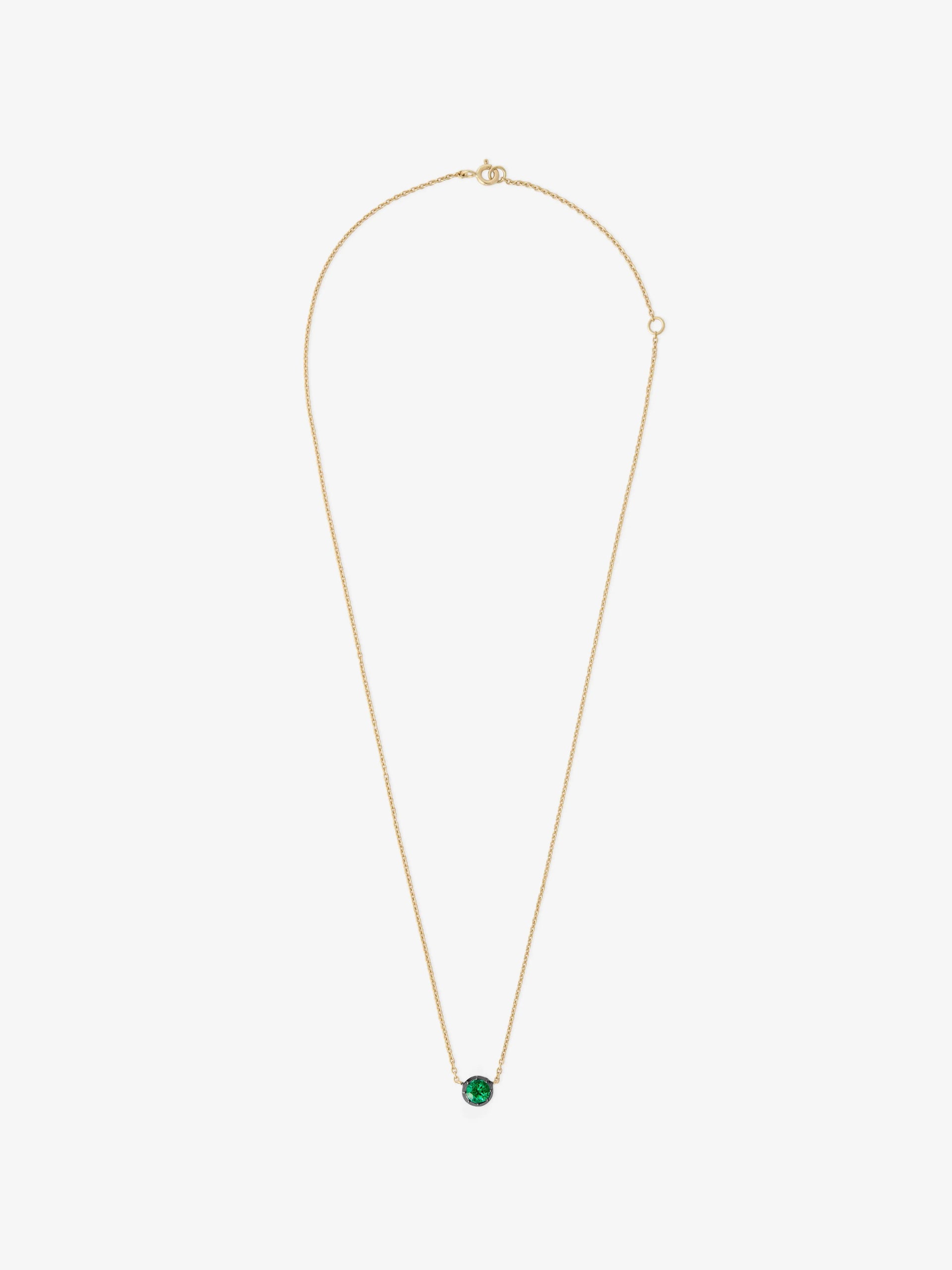 Georgian Cut-Down 0.50ct Round Emerald Pendant | Jessica McCormack ...