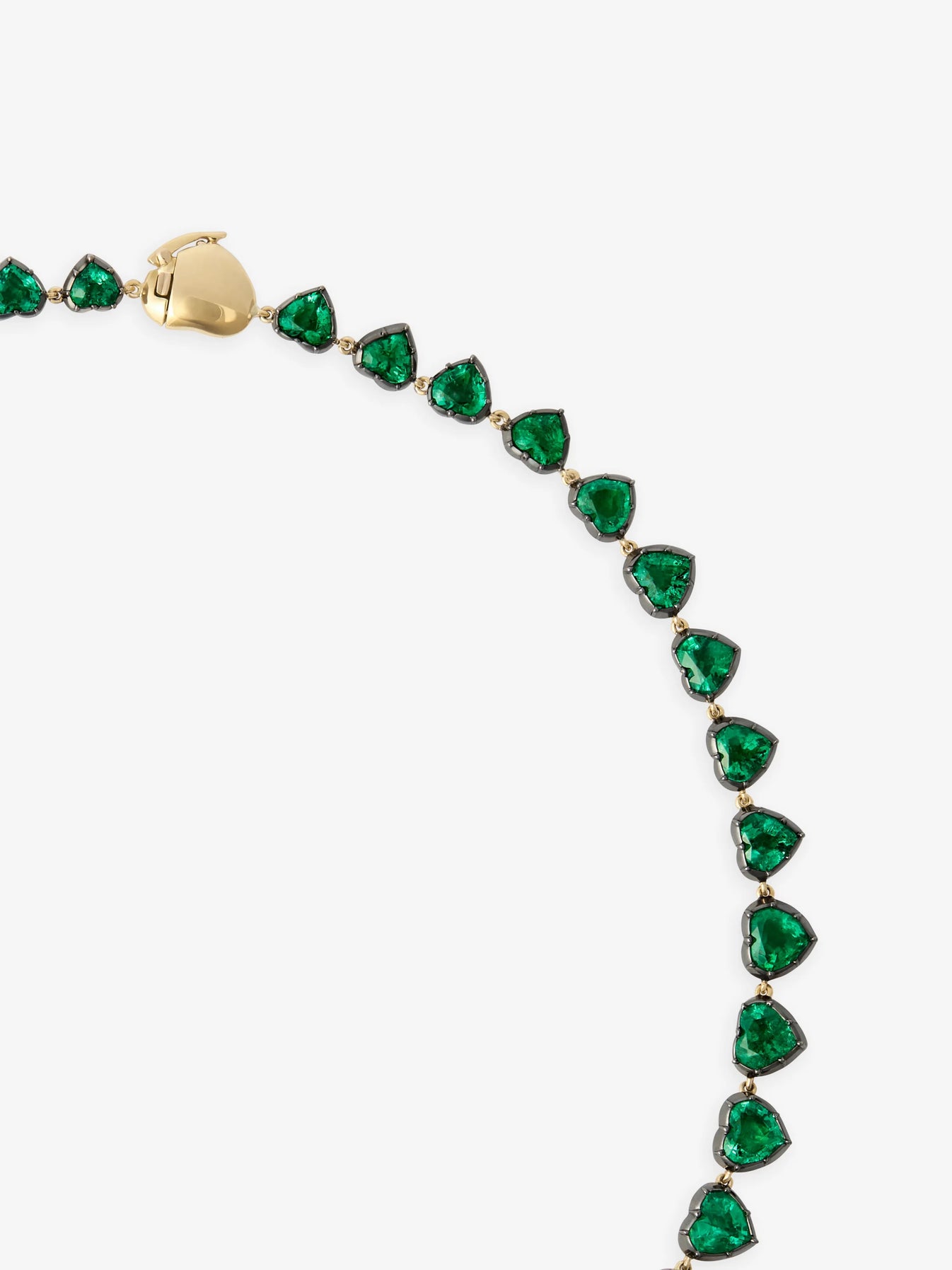 Signature Emerald Heart Button Back Necklace | Jessica McCormack ...