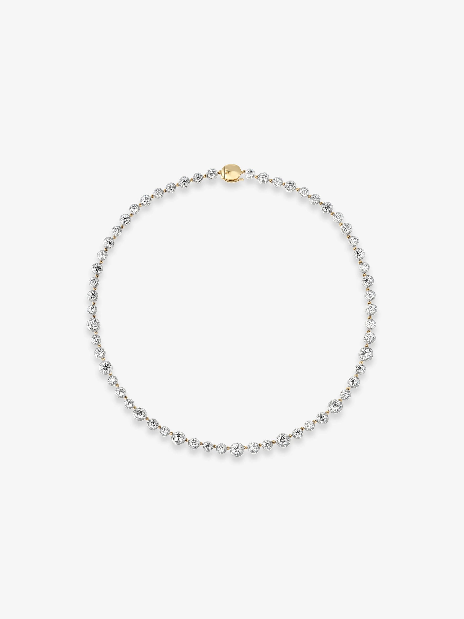 Signature 17ct Diamond & White Gold Button Back Necklace – Jessica ...