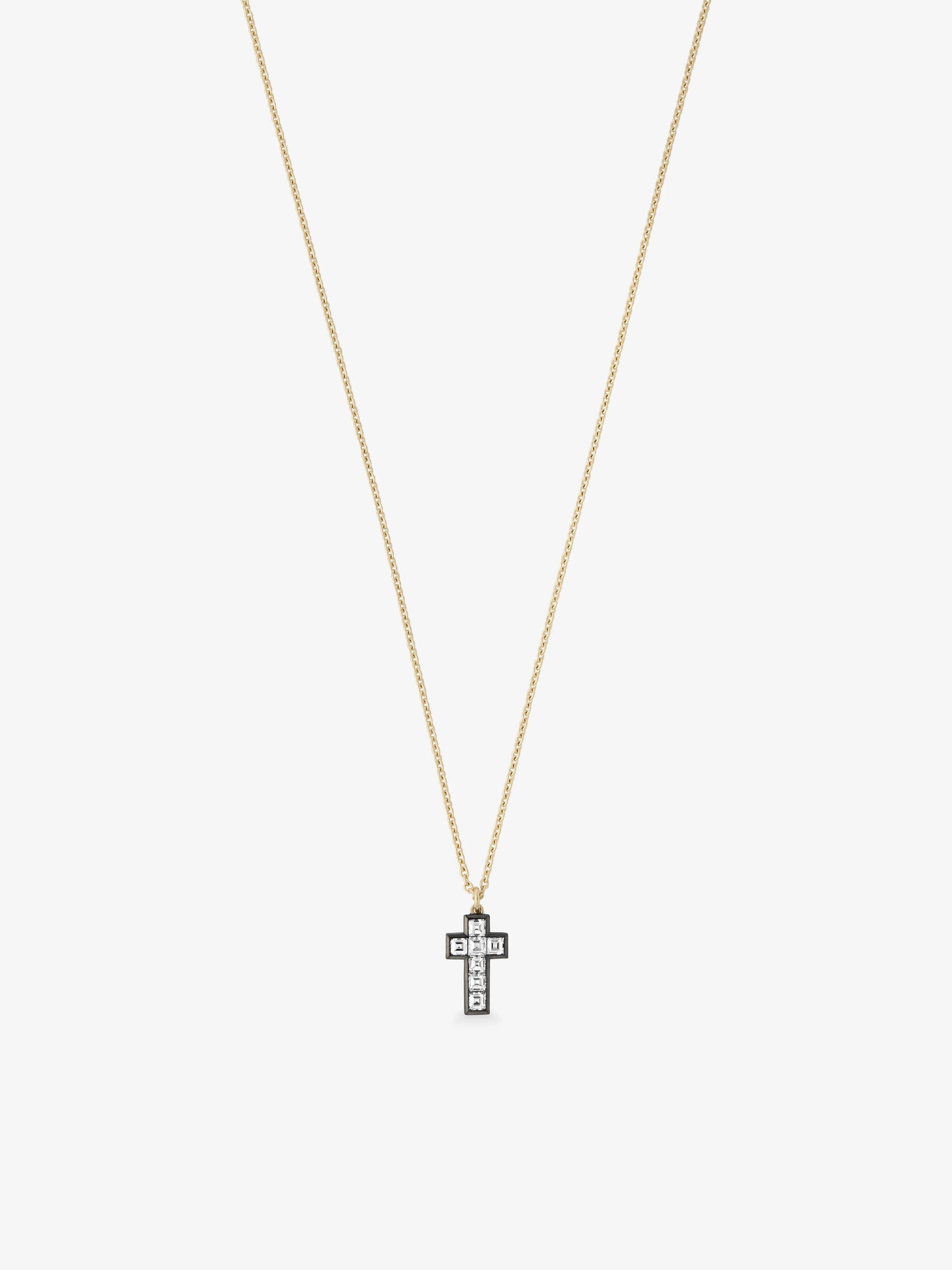 Lost Boys Mini Carré-Cut Diamond Cross Pendant | Jessica McCormack ...