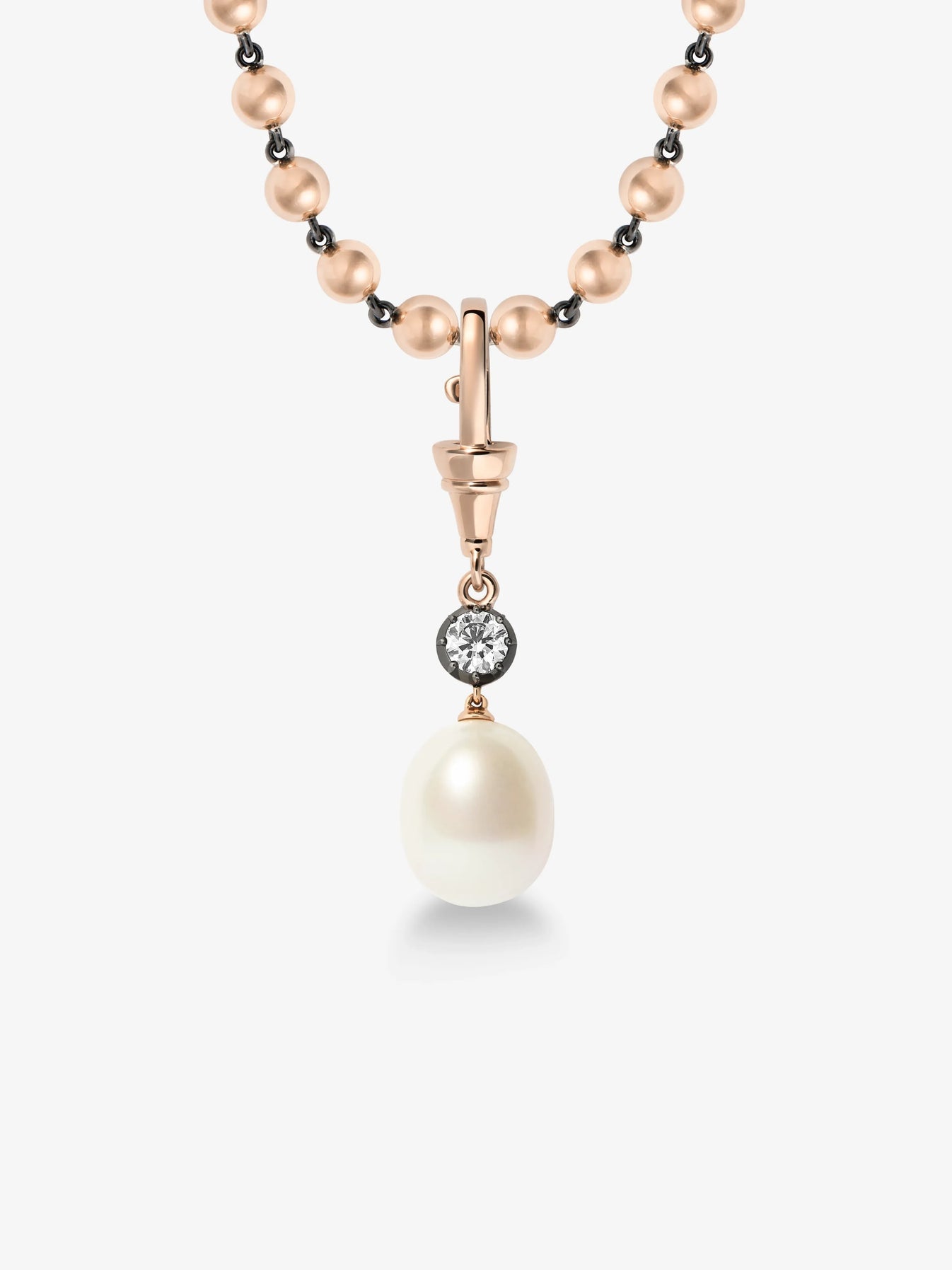 Ball n Chain Pearl & 0.40ct Diamond Pendant | Jessica McCormack ...