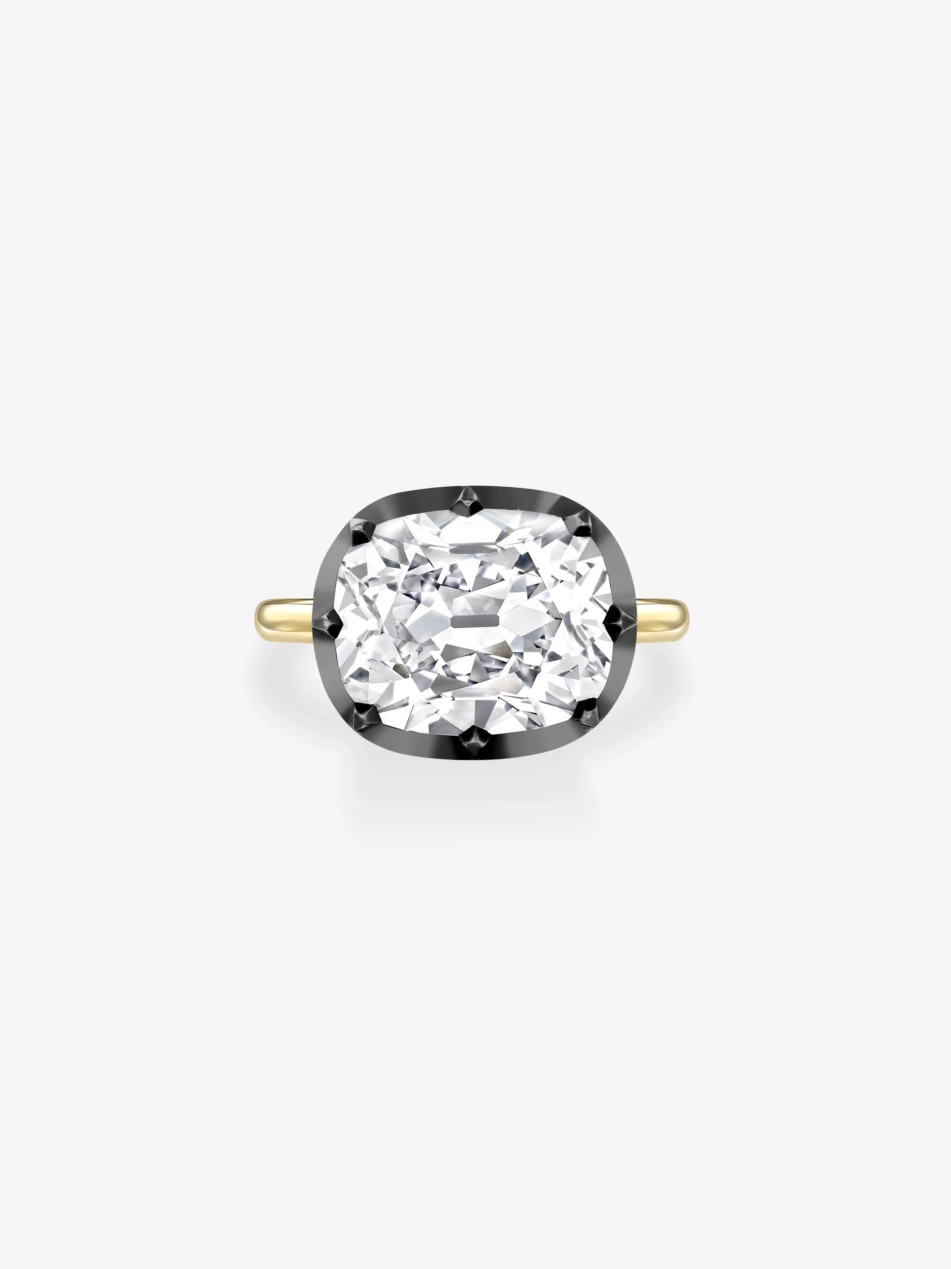 6.27ct East-West Cushion Diamond Button Back Ring | Jessica McCormack