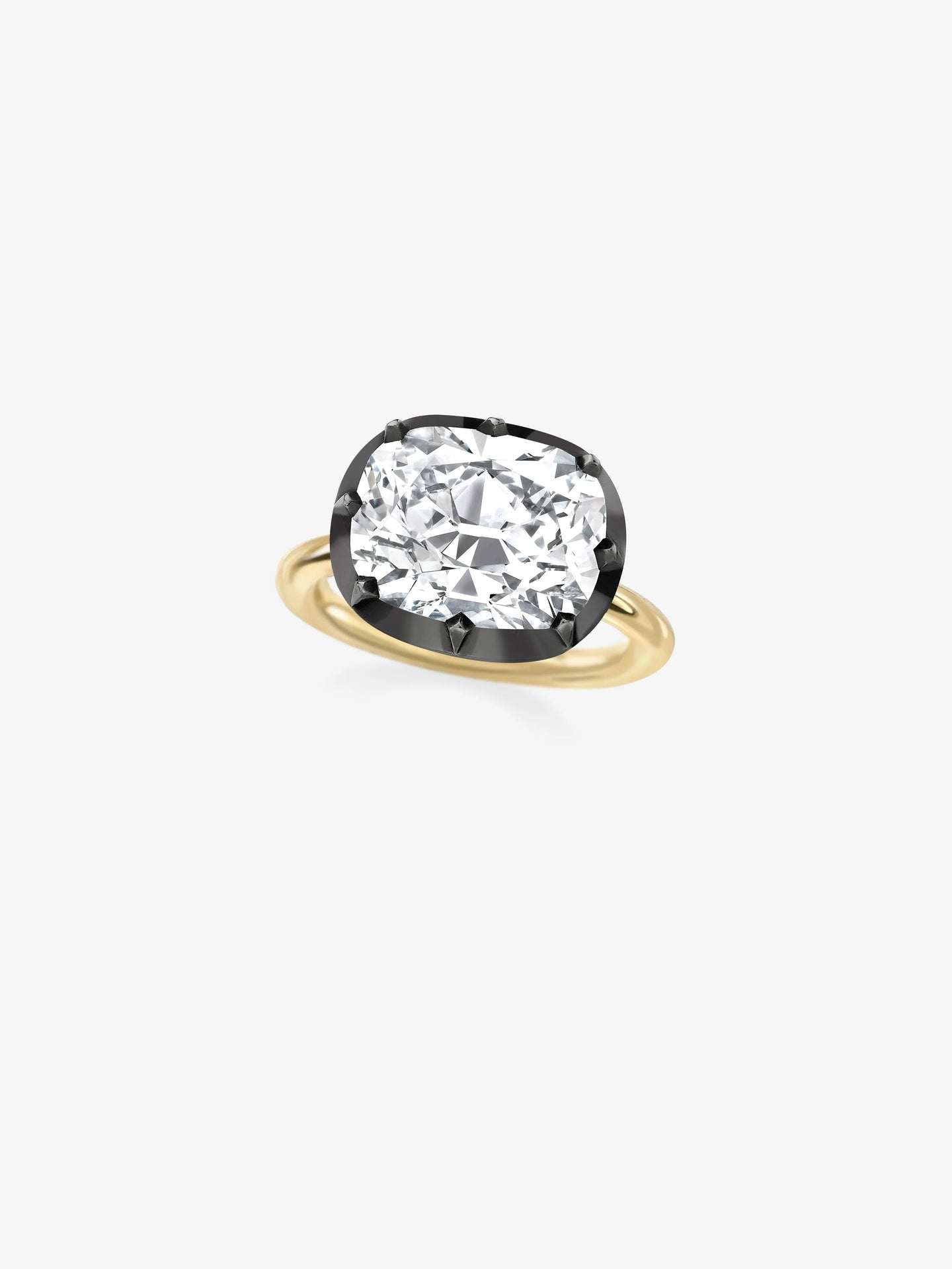 6.27ct East-West Cushion Diamond Button Back Ring | Jessica McCormack