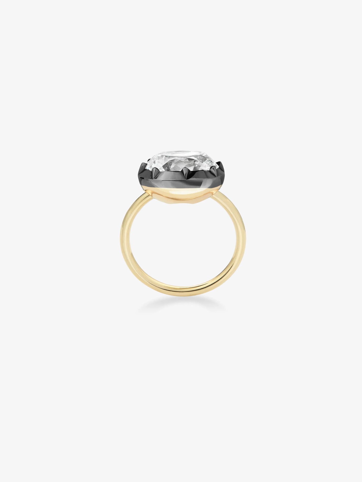 6.27ct East-West Cushion Diamond Button Back Ring | Jessica McCormack