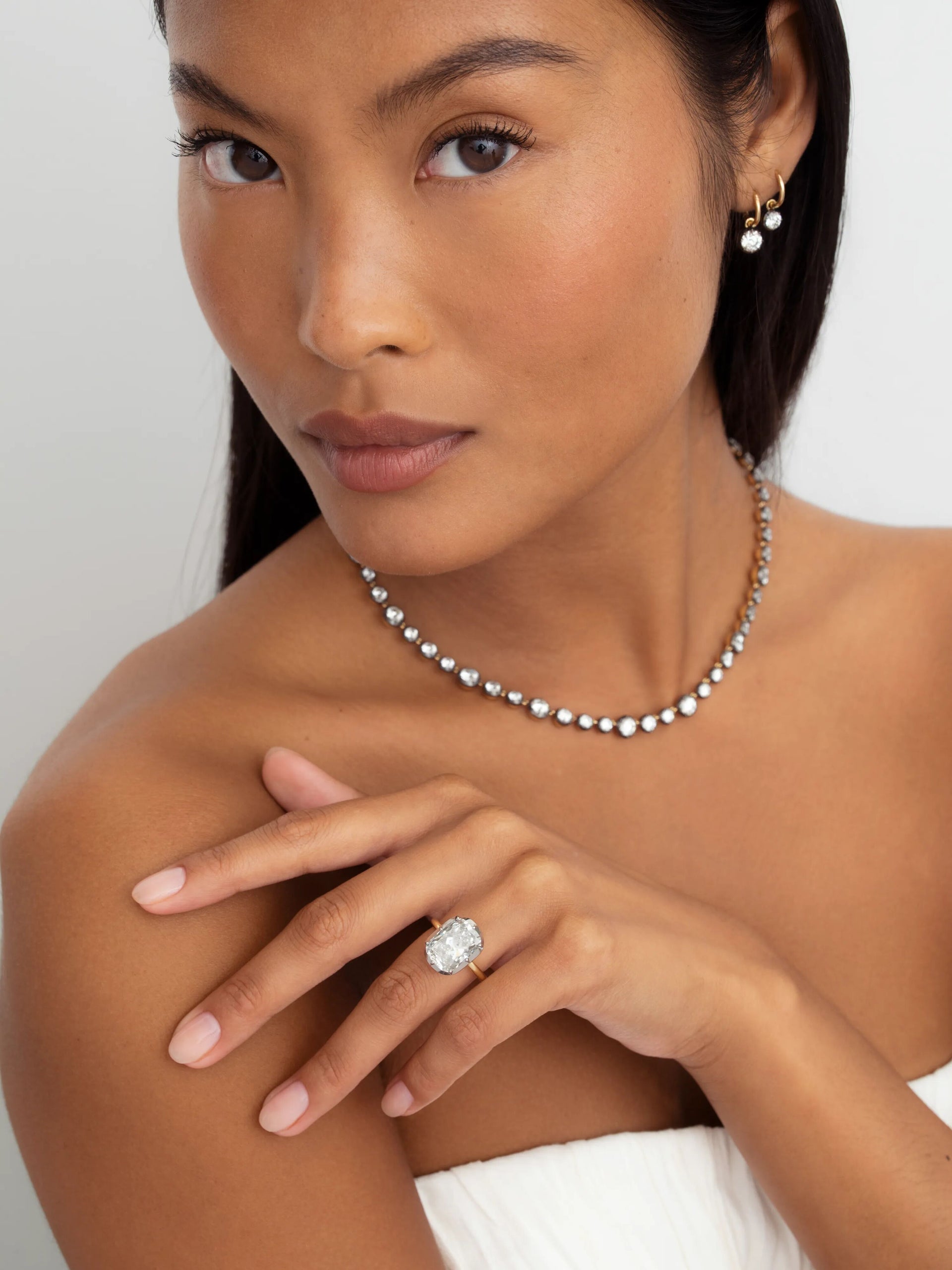 7.01ct Cushion Diamond Button Back Ring | Jessica McCormack