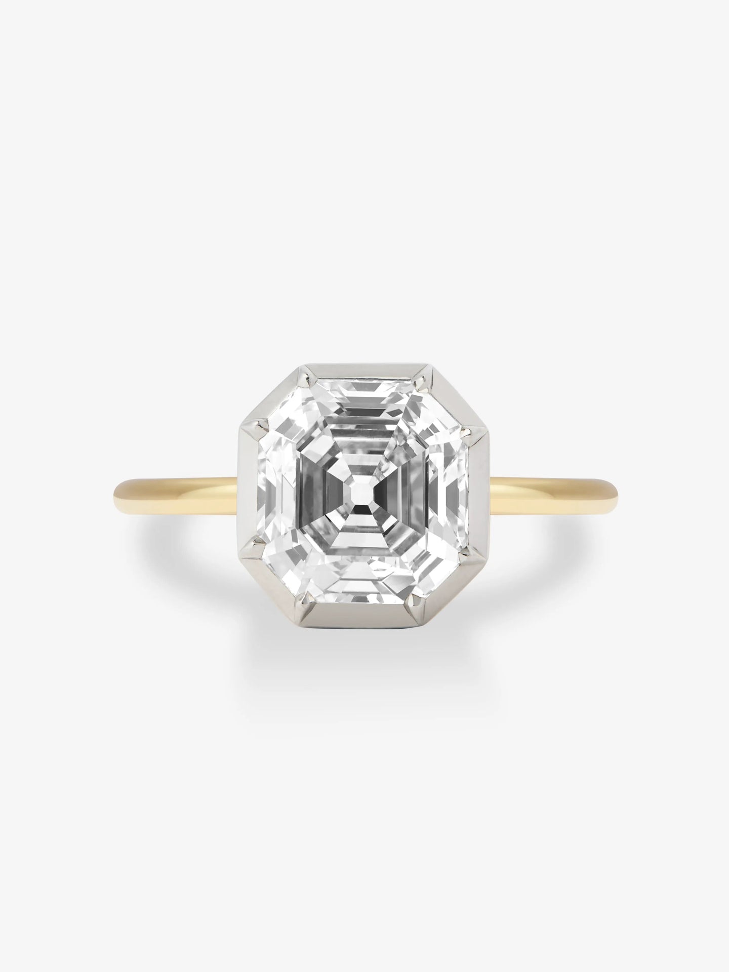 5.21ct Emerald Cut Diamond Button Back Ring | Jessica McCormack