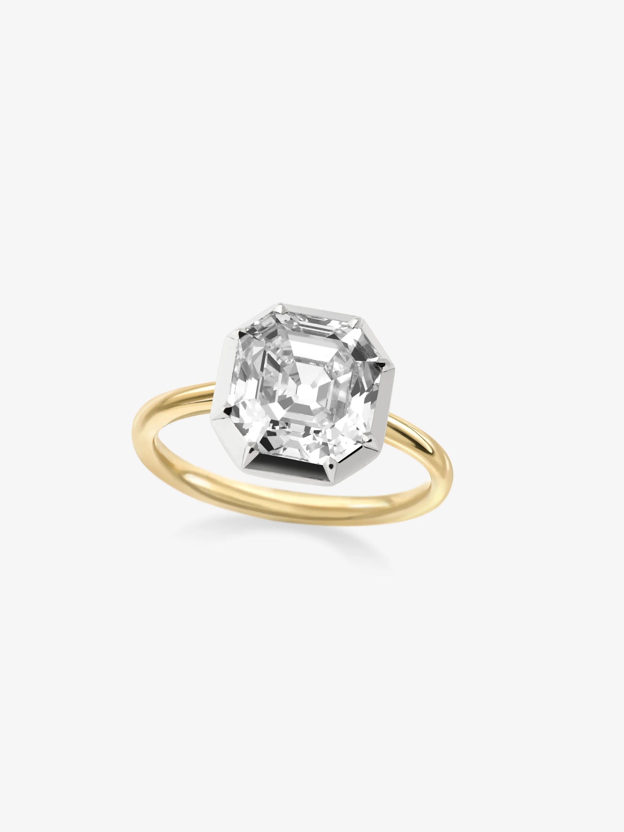 5.21ct Emerald Cut Diamond Button Back Ring | Jessica McCormack