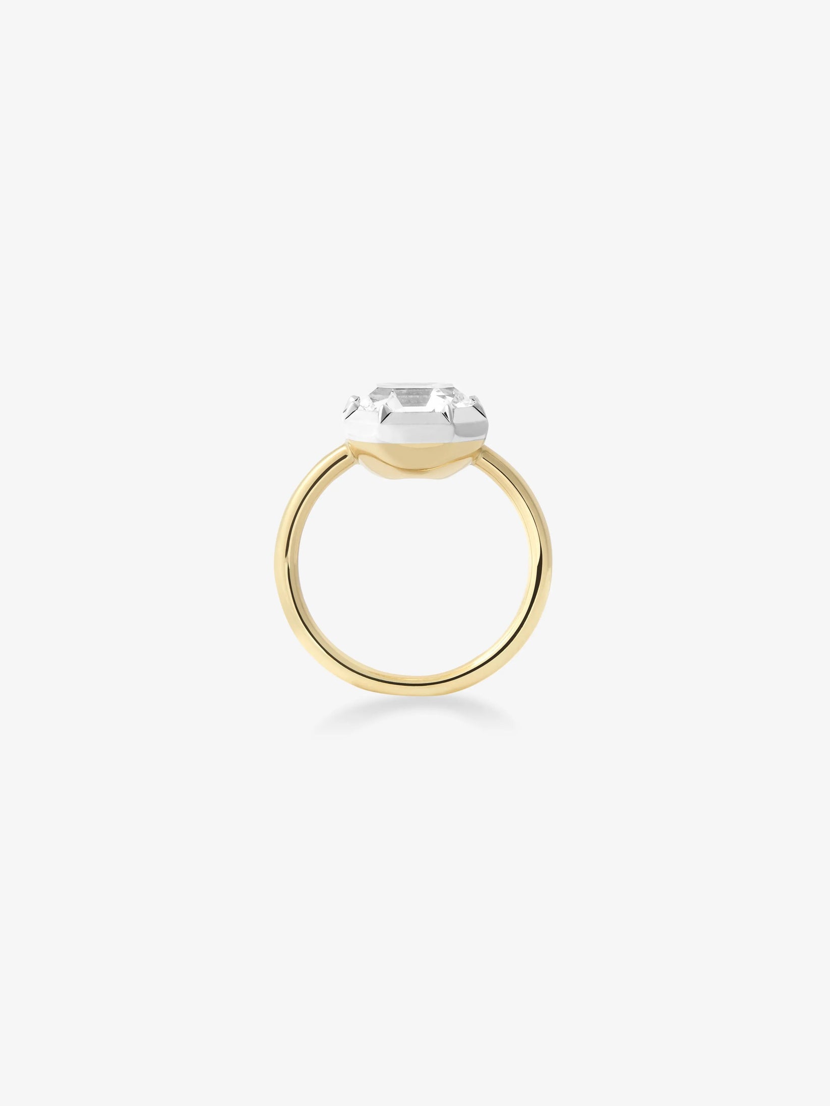 5.21ct Emerald Cut Diamond Button Back Ring | Jessica McCormack ...