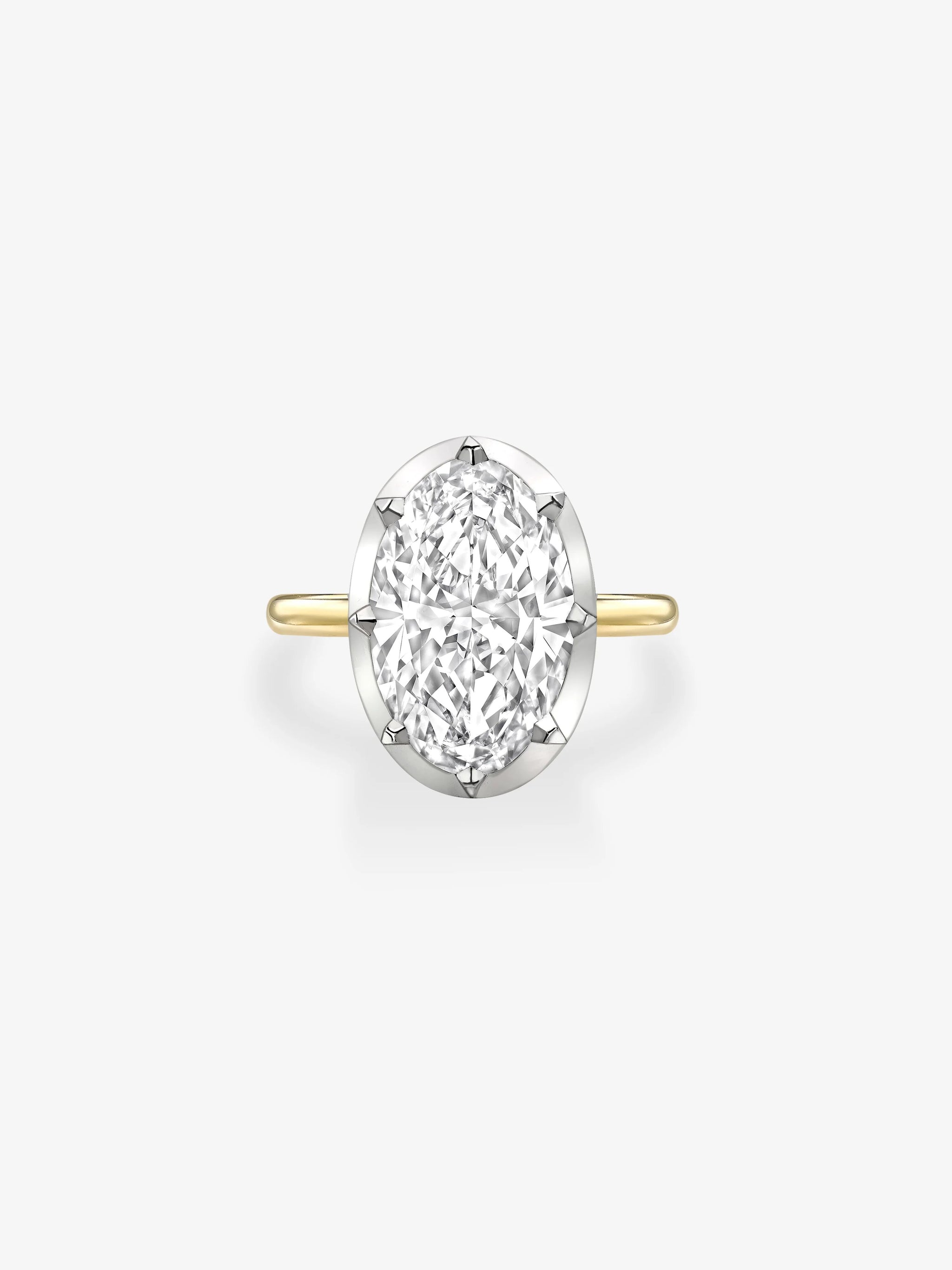 6.54ct Oval Diamond & White Gold Button Back Ring | Jessica McCormack ...