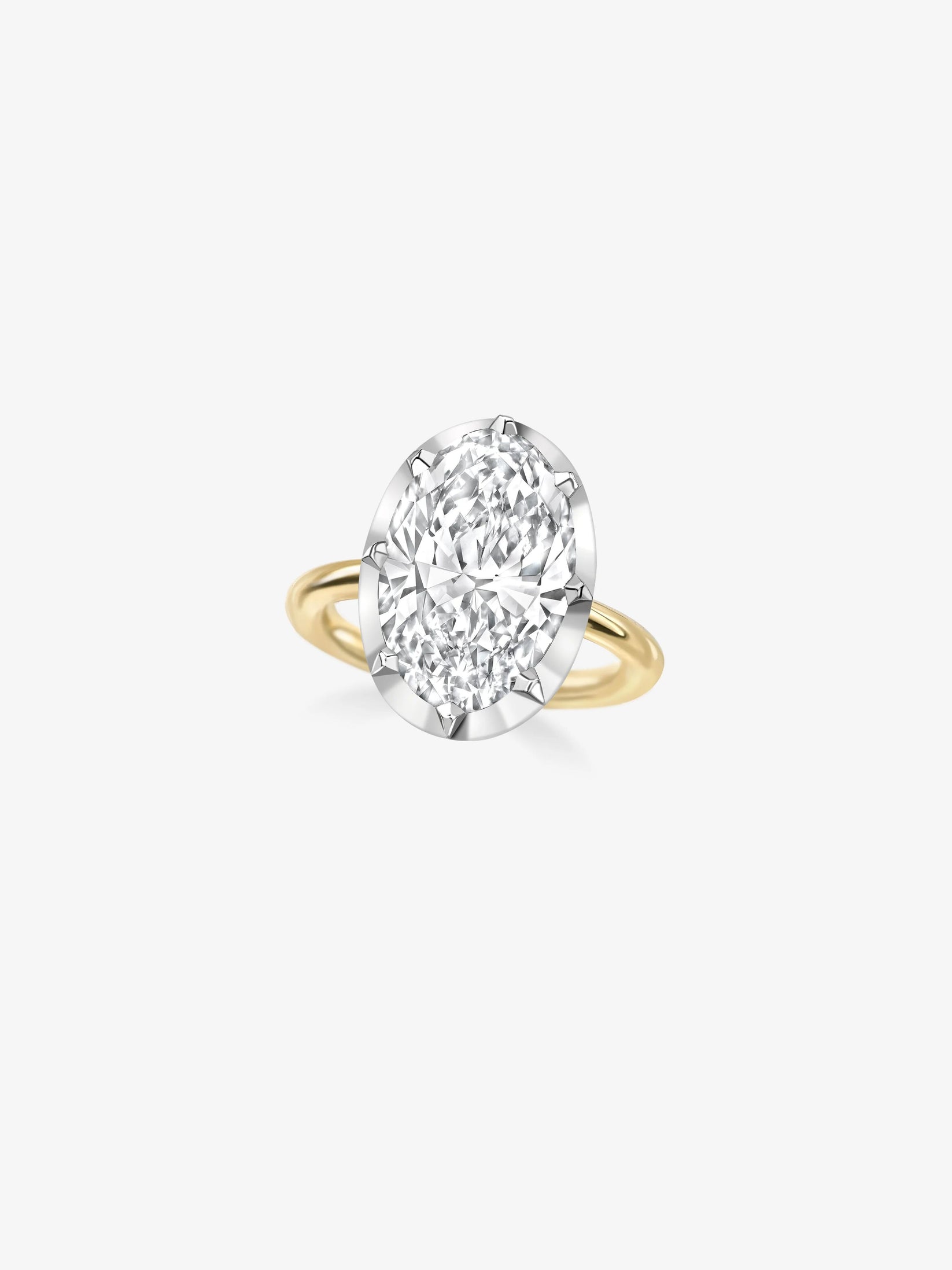 6.54ct Oval Diamond & White Gold Button Back Ring | Jessica McCormack ...