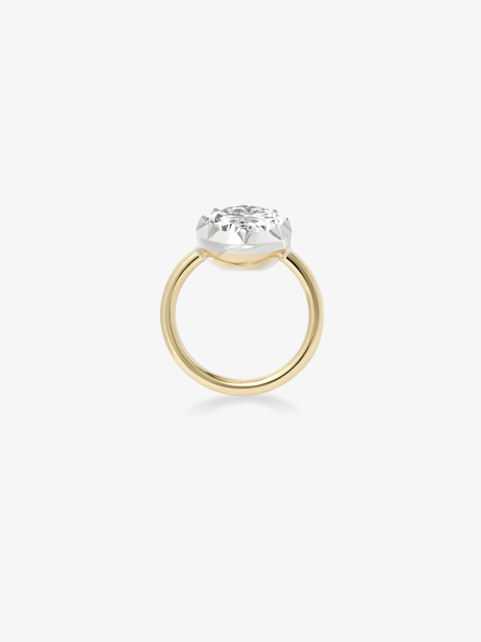 6.54ct Oval Diamond & White Gold Button Back Ring | Jessica McCormack ...