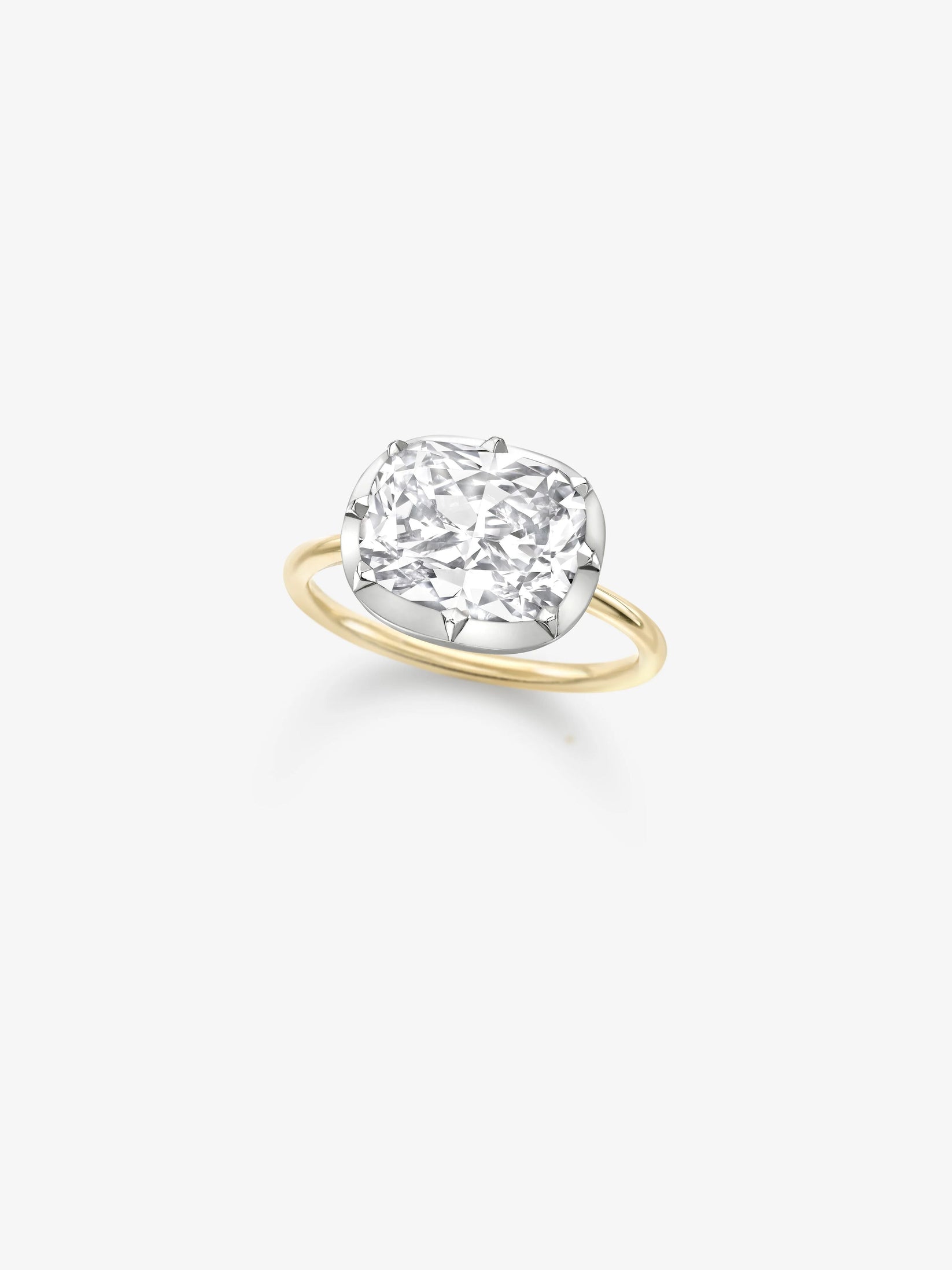 5.02ct East-West Cushion Diamond Button Back Ring | Jessica McCormack ...