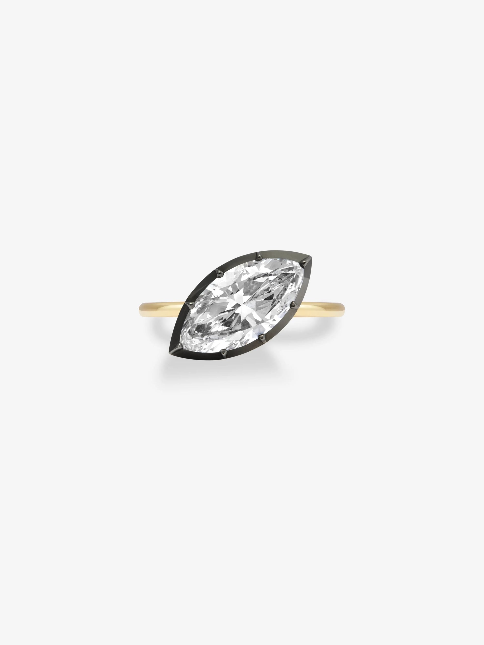 3.52ct Tilted Marquise Diamond Button Back Ring | Jessica McCormack