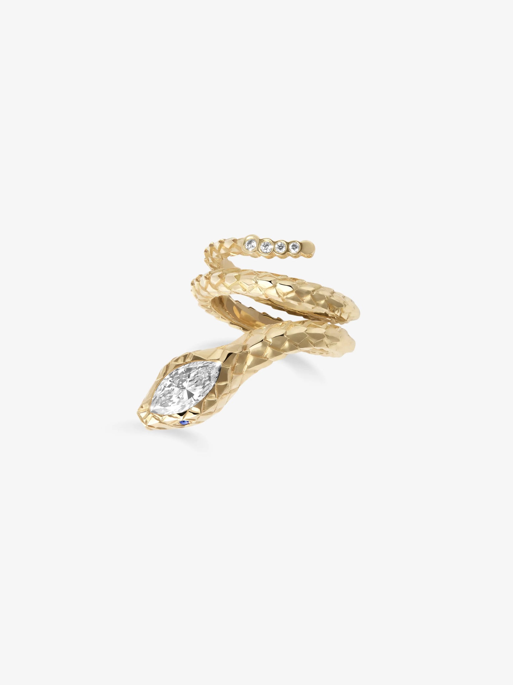 0.90ct Diamond Golden Snake Ring | Jessica McCormack – Jessica McCormack UK