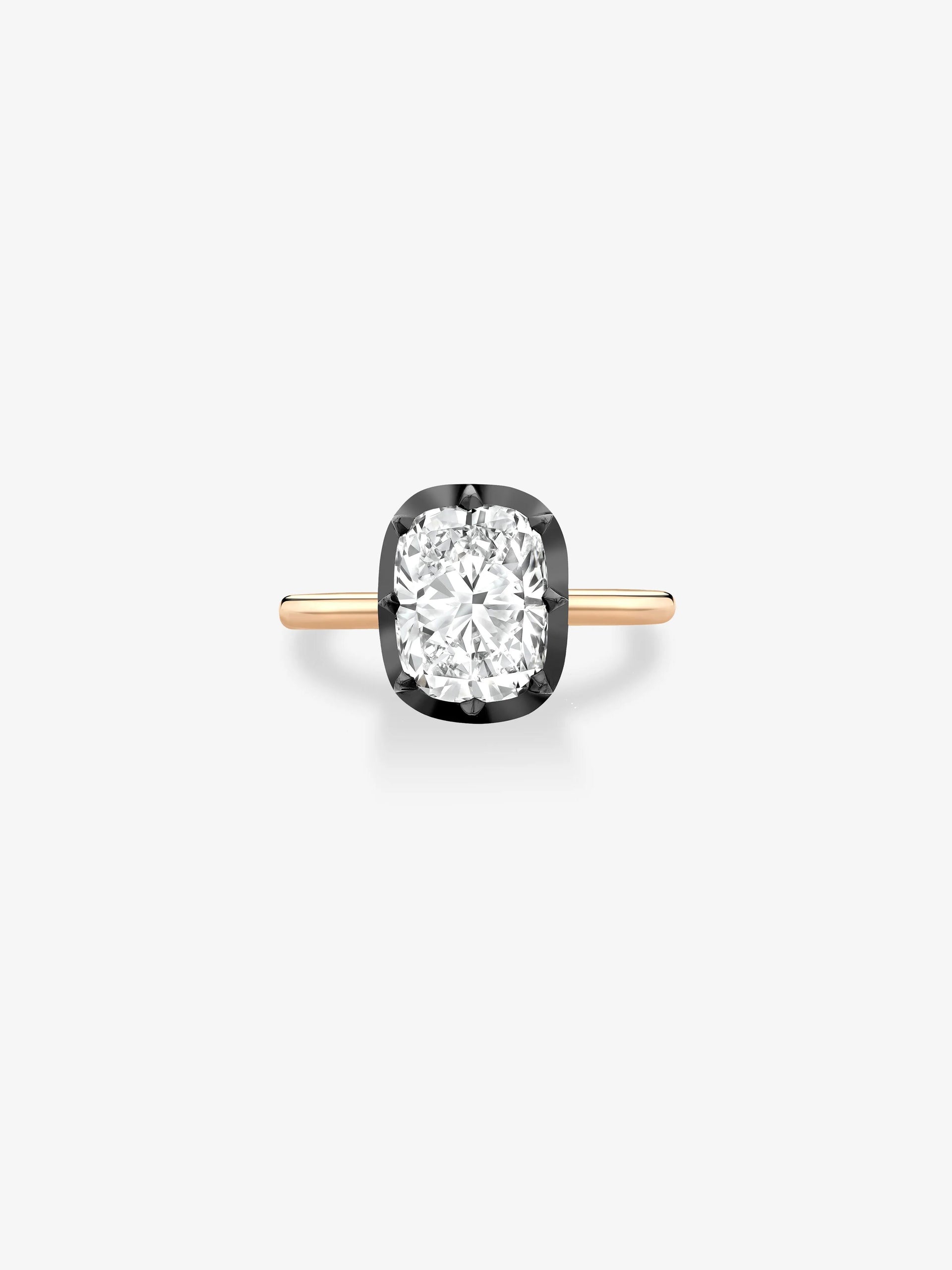 3.06ct Cushion Diamond Button Back Ring | Jessica McCormack