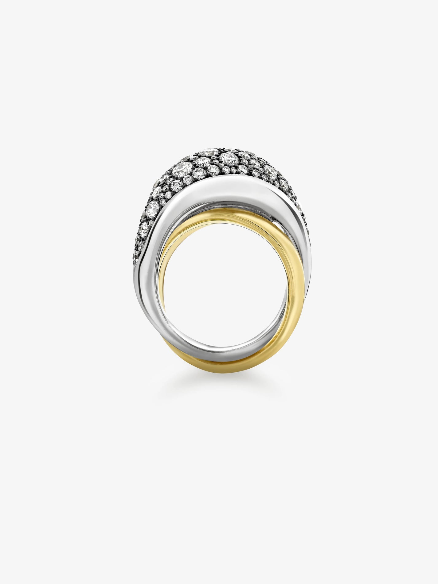 Rush Hour Diamond & Yellow Gold Triple Take Ring – Jessica McCormack UK