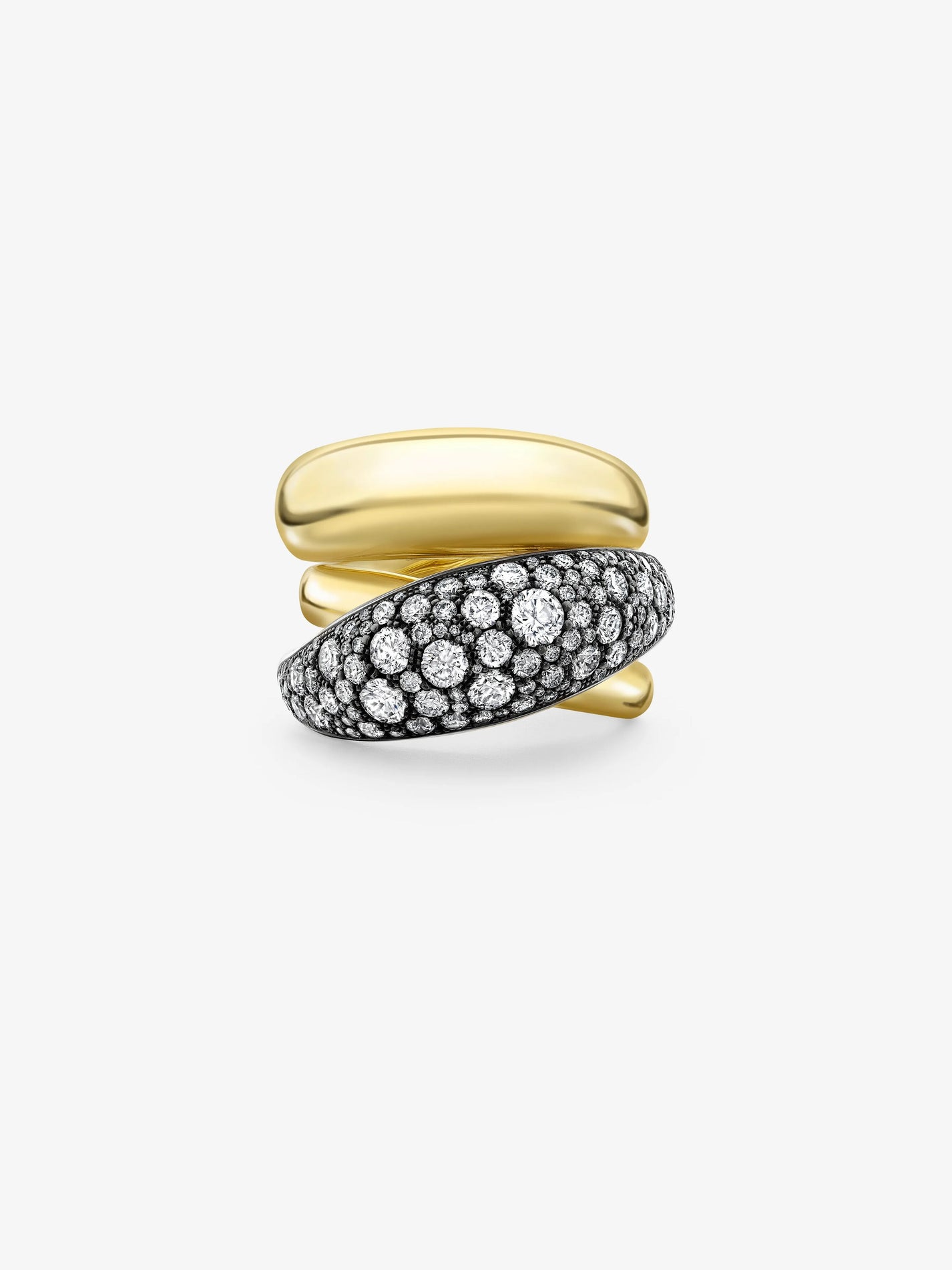 Rush Hour Diamond & Yellow Gold Triple Take Ring – Jessica McCormack UK